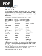 Grade 8 English Notes | PDF | Part Of Speech | Grammar