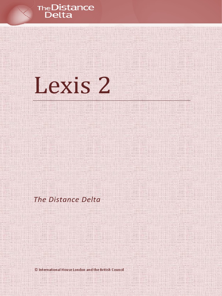 M1 Lexis 2 | Download Free PDF | Vocabulary | English Language