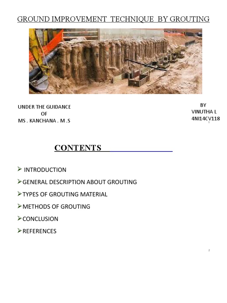 Groung Improvement Technique by Grouting | PDF | Soil | Materials