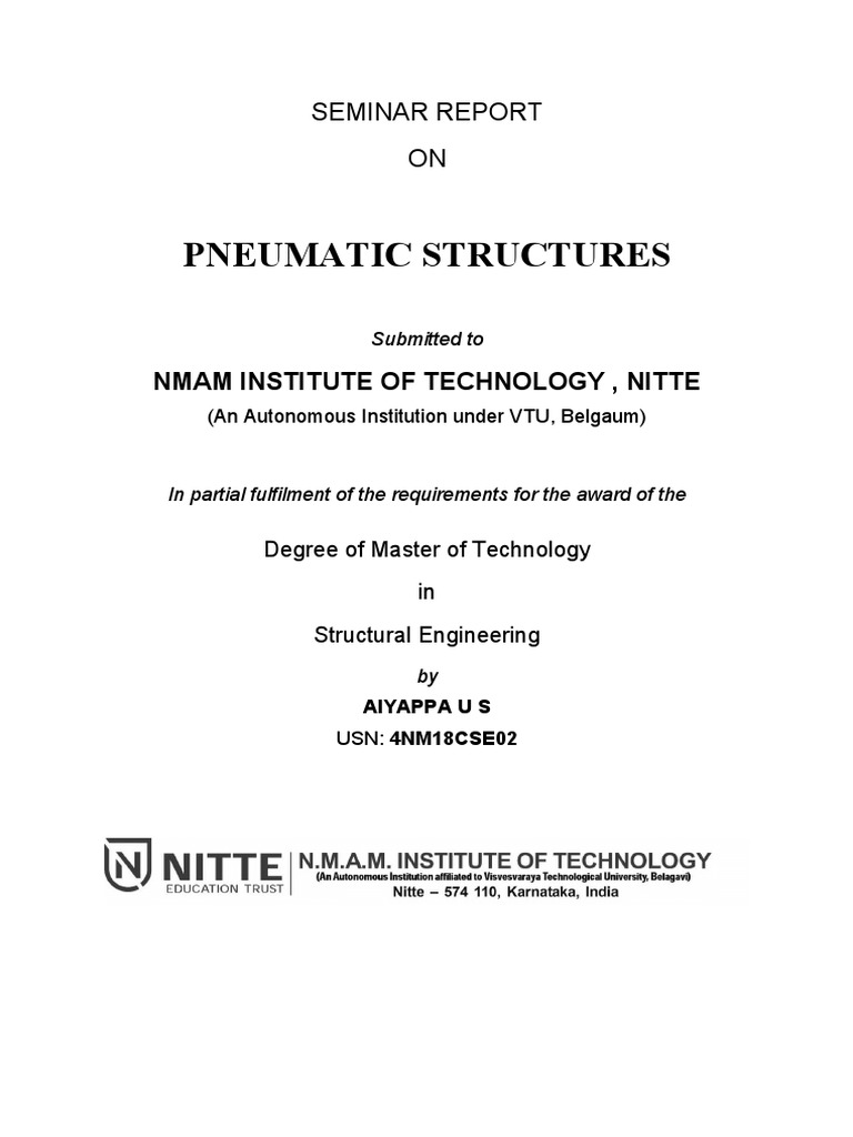 Pneumatic Structures: Nmam Institute of Technology, Nitte | Download ...