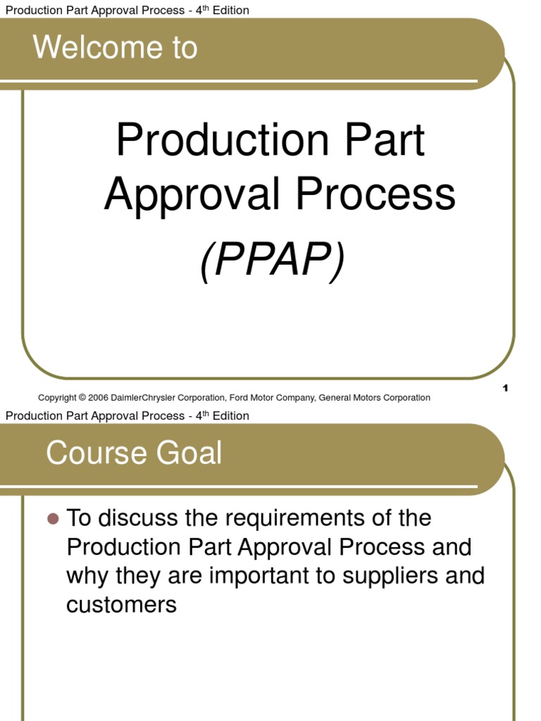 PPAP 4th Edition Introduction-Presentation | PDF | Specification ...