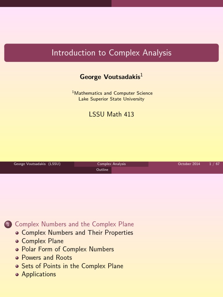 Complex 1 | PDF | Complex Number | Trigonometric Functions
