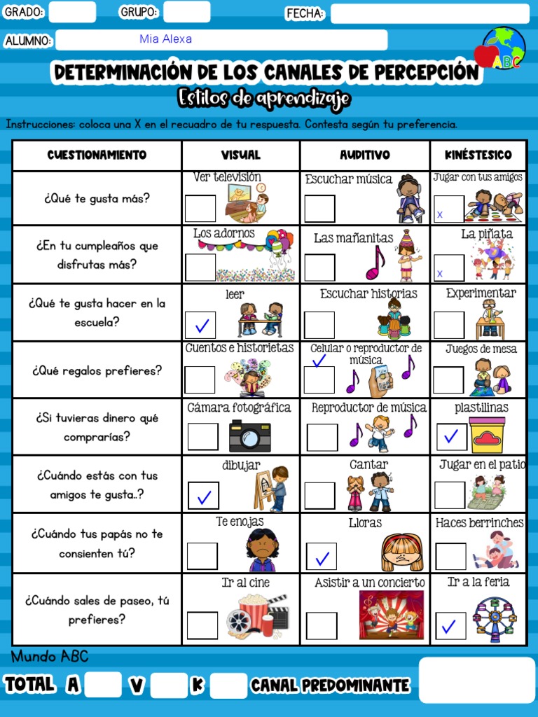 58.test VAK - Diseño 2 | PDF