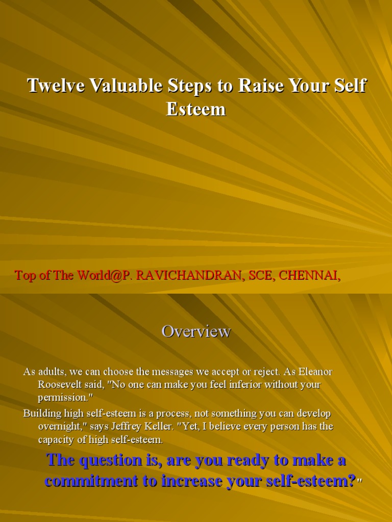 Raise Ur Self Esteem | PDF | Self Esteem | Behavior Modification