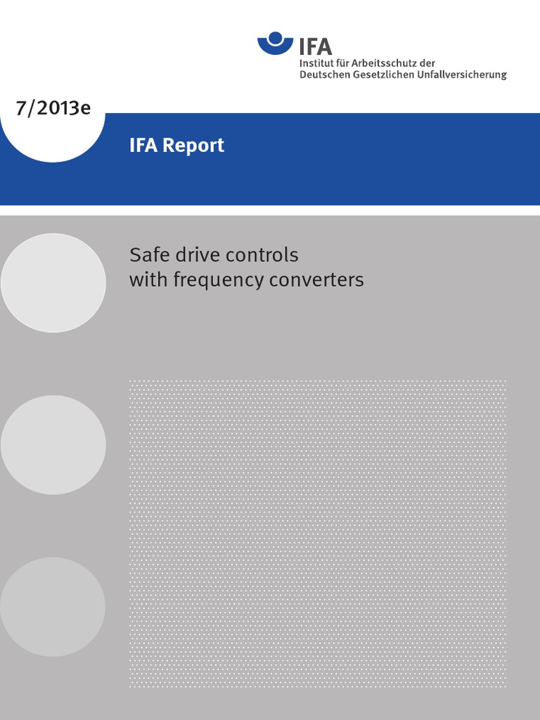 IFA Report 7-2013e Rep0713engl | PDF | Electric Motor | Safety