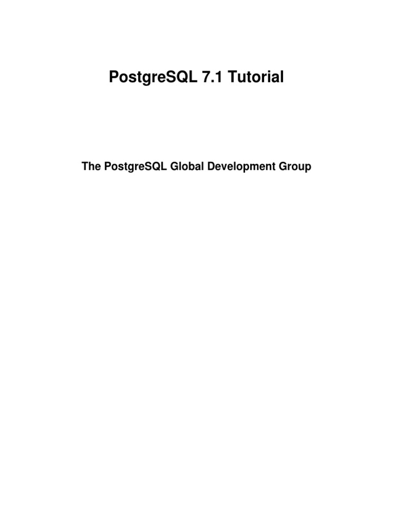 Postgress SQL Tutorial | PDF