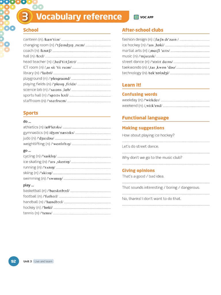 Spectrum 1 Grammar - Vocabulary UNIT 3 | PDF