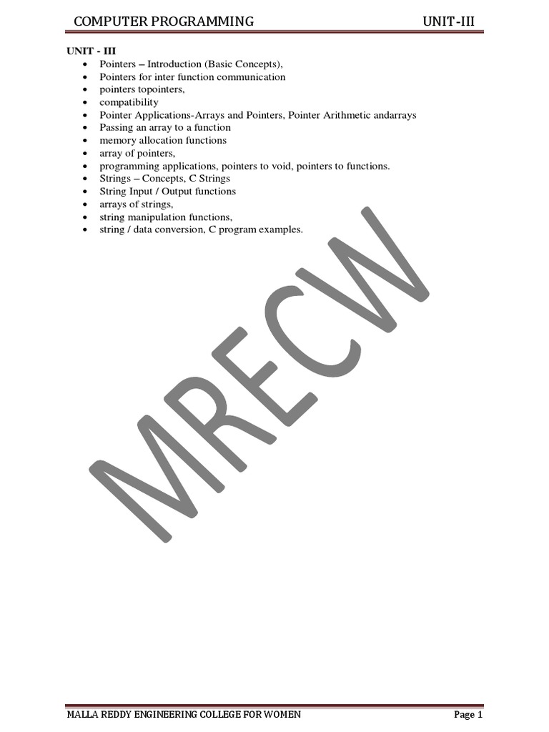 An In Depth Guide To Pointers Arrays Strings And Memory Allocation In C Programming Pdf