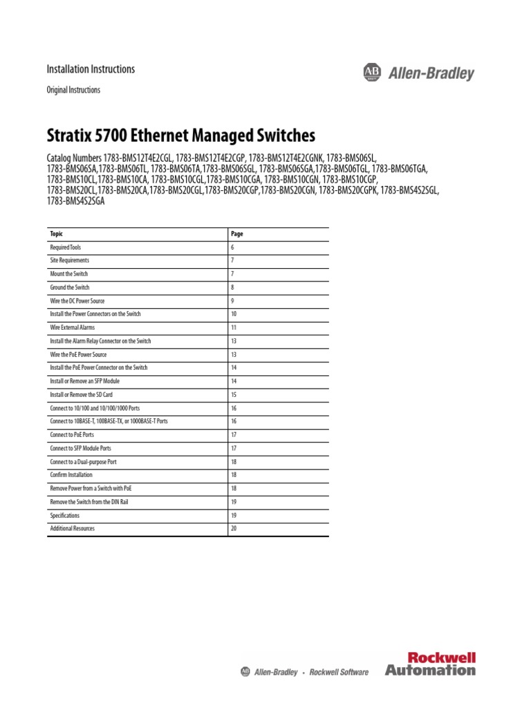 1783-In016 - En-P.pdf Stratix 5700 Ethernet Managed Switches ...