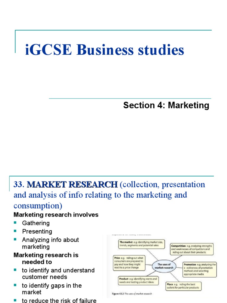 iGCSE Business Studies: Section 4: Marketing | Download Free PDF ...
