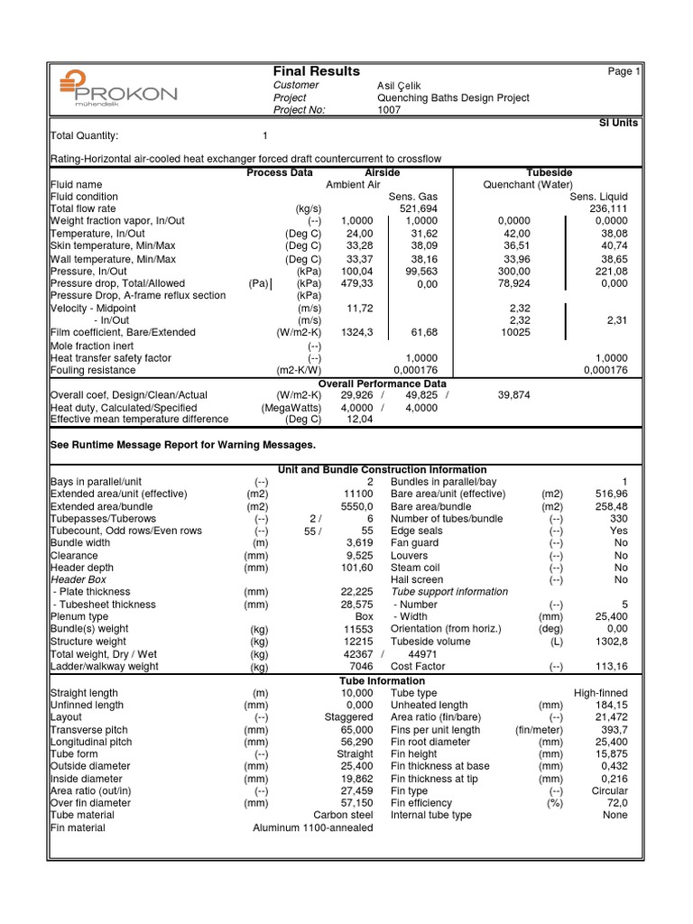 1007 Ac Hex 001 R0 | Descargar gratis PDF | Heat Exchanger | Heat Transfer