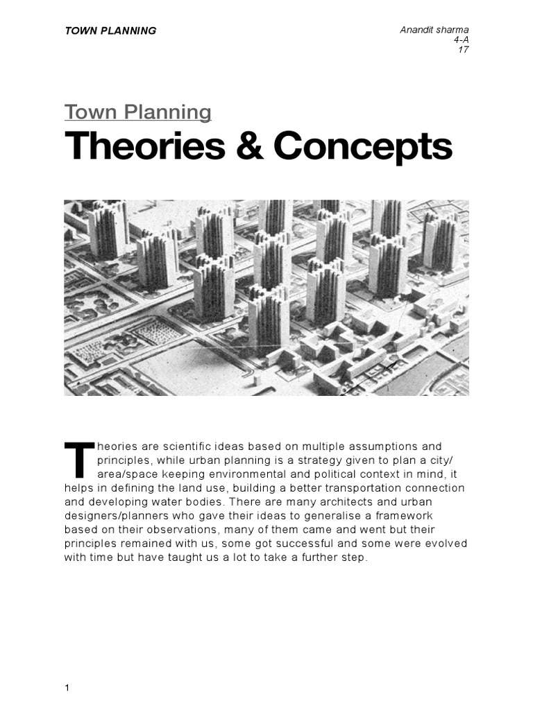 Theories & Concepts: Town Planning | PDF | Urban Planning | Urbanization