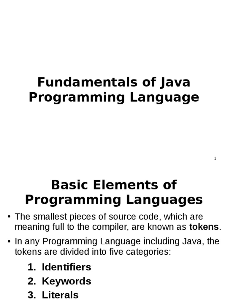 Java Fundamentals | PDF | Control Flow | Data Type Java Fundamentals | PDF | Control Flow | Data Type