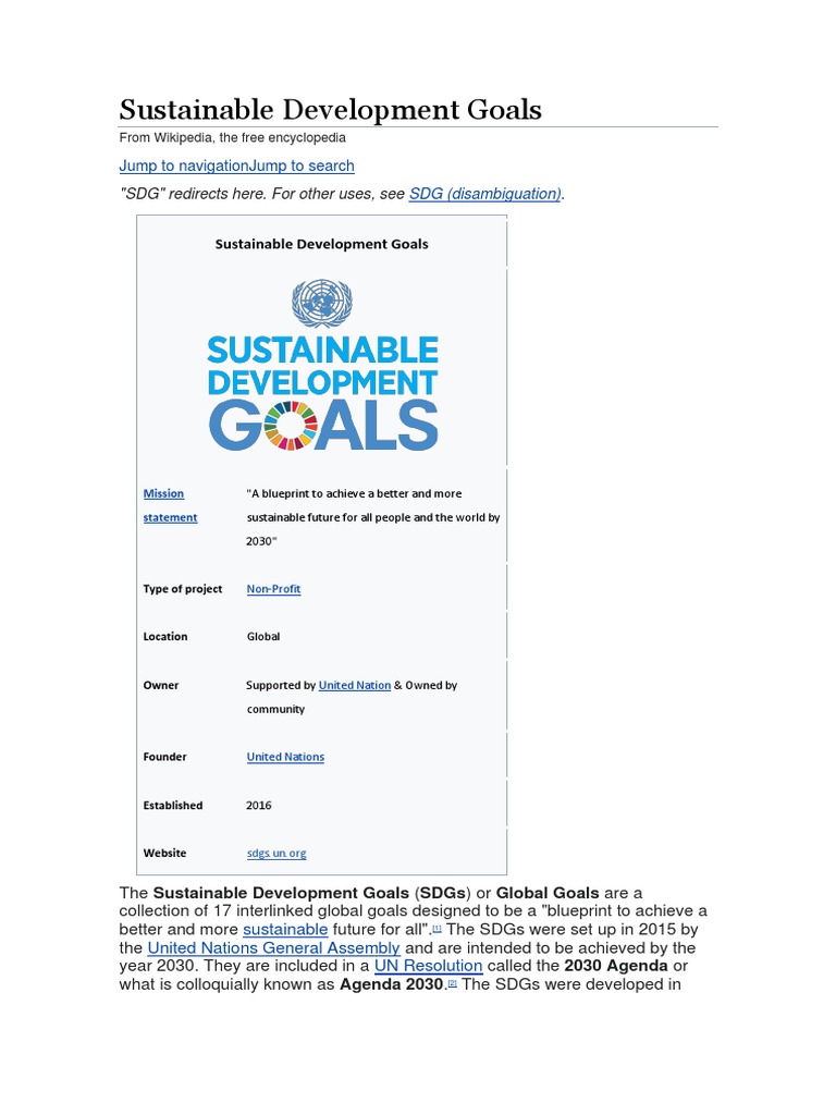 Sustainable Development Goals | PDF | Economies | Sustainable Development