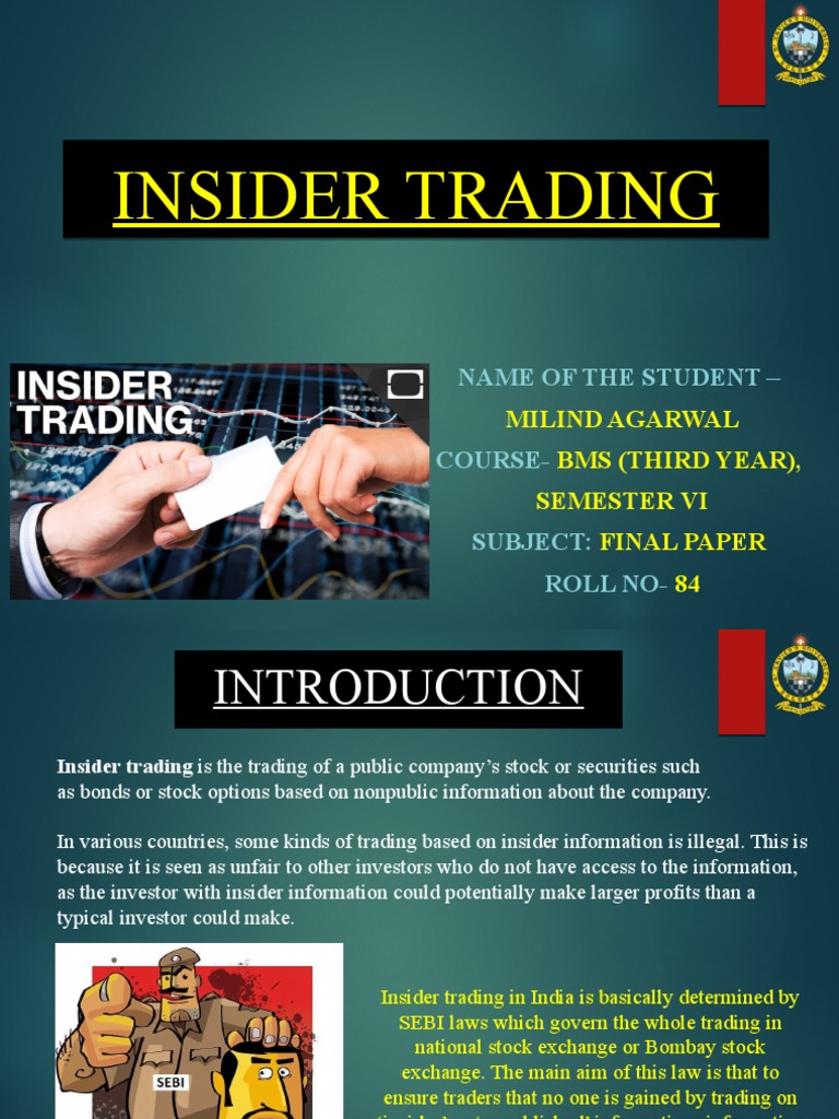 Insider Trading Regulations in India | PDF | Insider Trading | Stocks