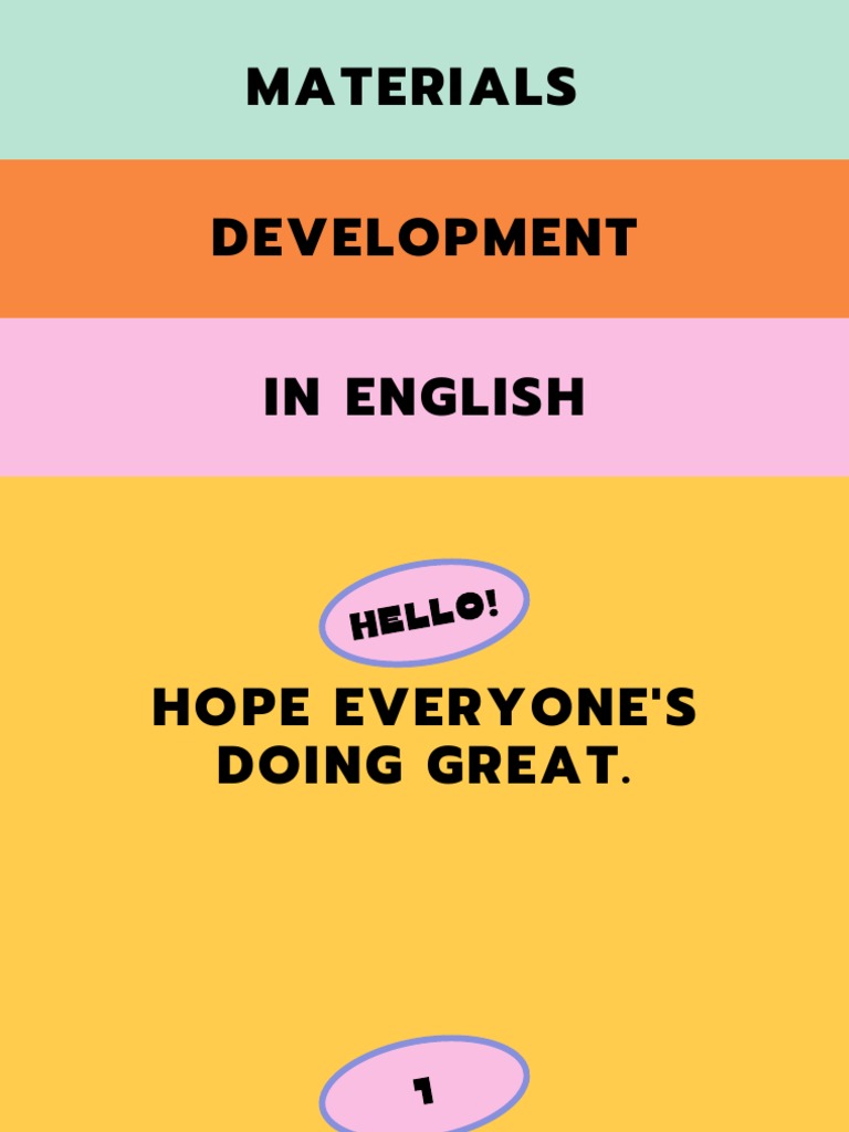 Materials Development ELT | PDF | Educational Technology | Learning