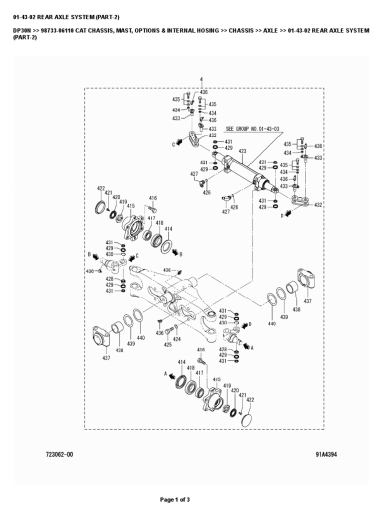 01-43-02 REAR AXLE SYSTEM (PART-2) Dp30N 98733-06110 Cat Chassis, Mast ...