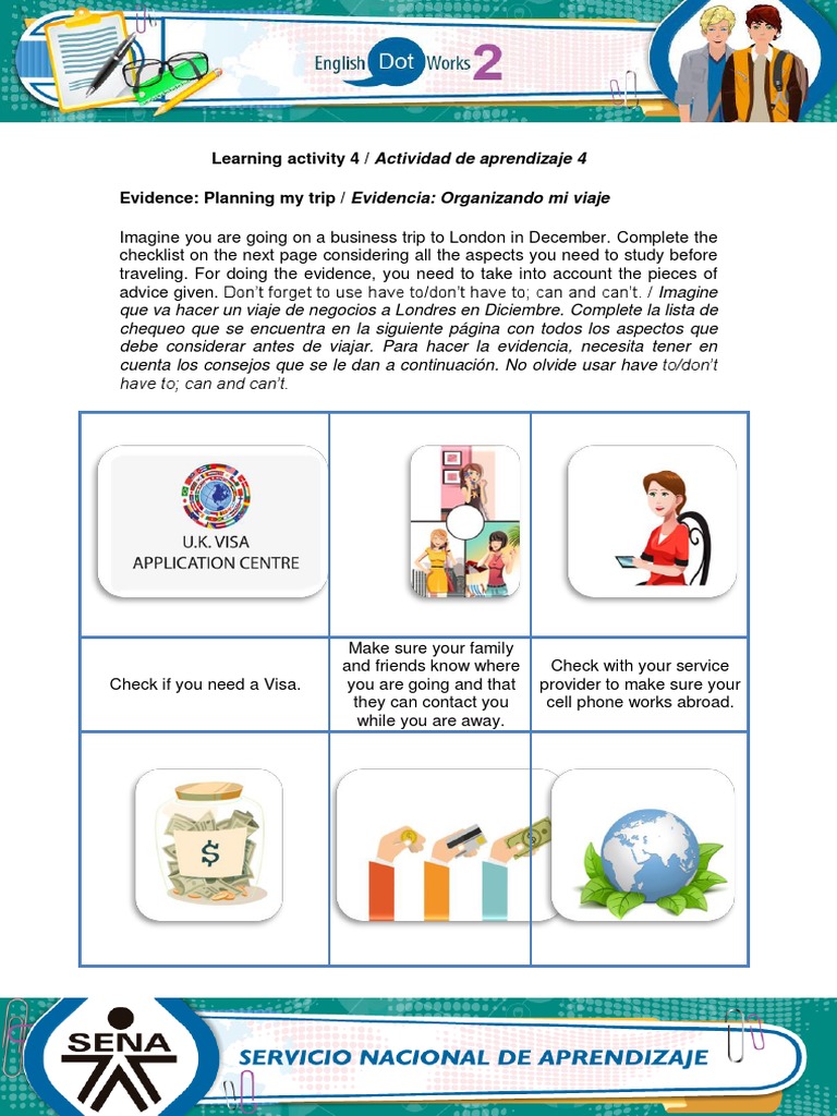 Learning Activity 4 / Actividad de Aprendizaje 4 Evidence: Planning My ...