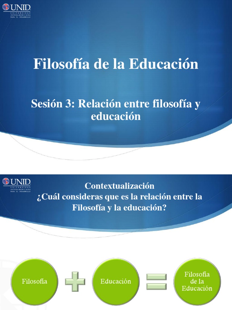 Filosofia de La Educ. Inicio. | PDF | Filosofía de la educación ...