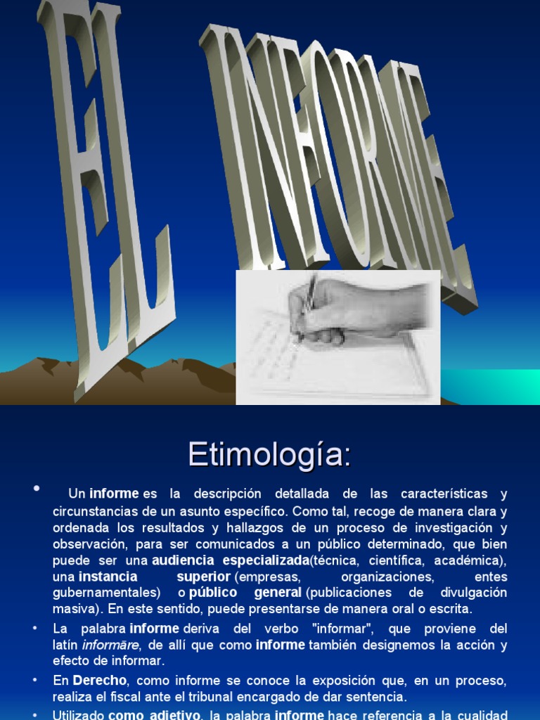 El Informe | PDF | Sumario abstracto)