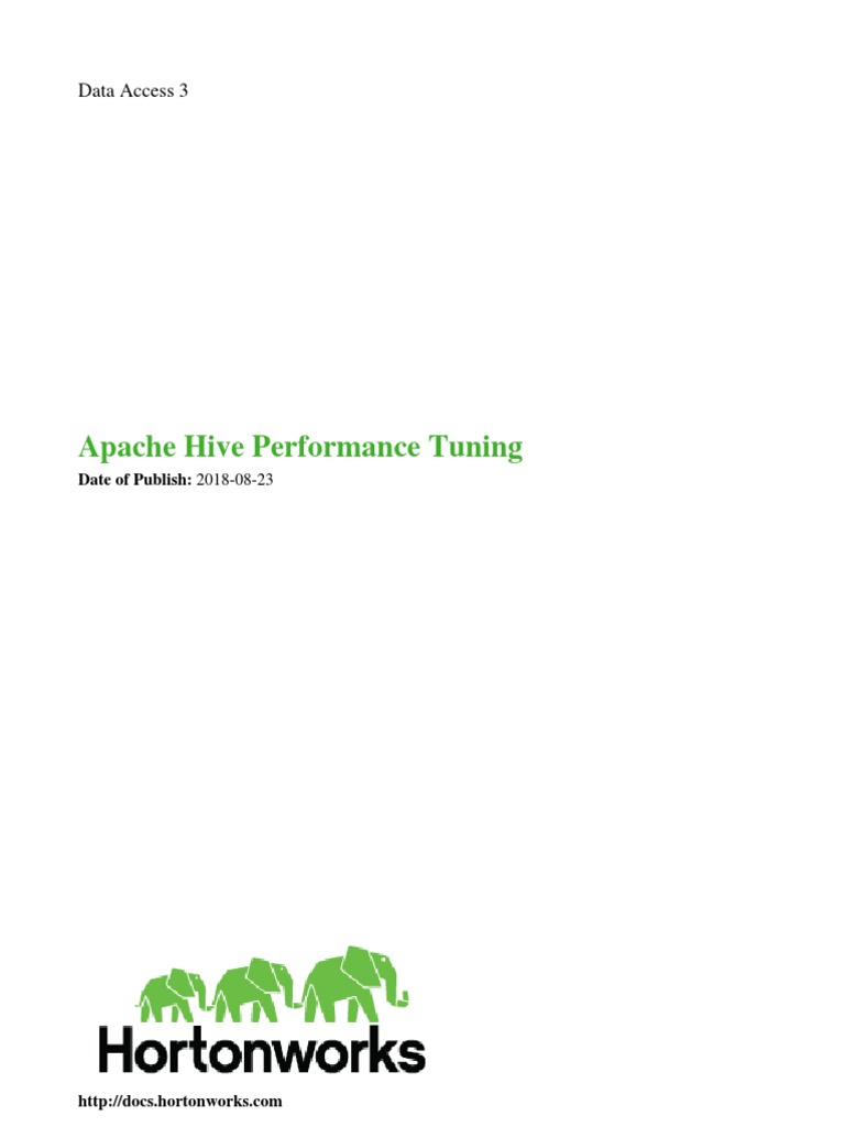 Hive Performance Tuning | PDF | Apache Hadoop | Cache (Computing)