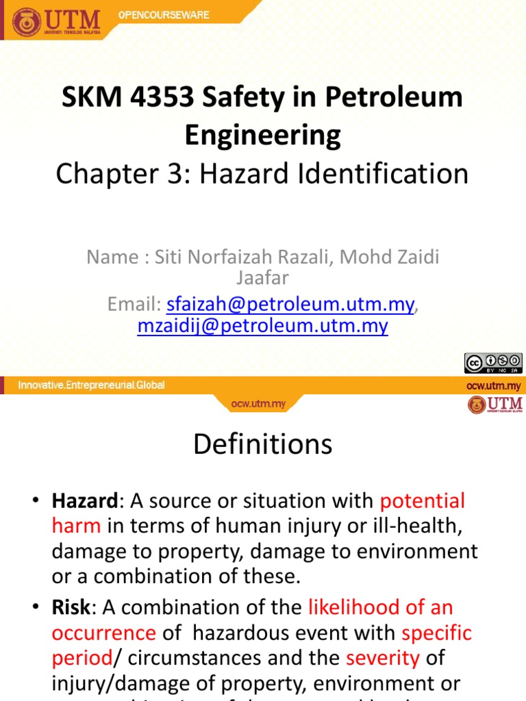 Chapter 3 Hazard Identification | PDF | Hazards | Personal Protective ...