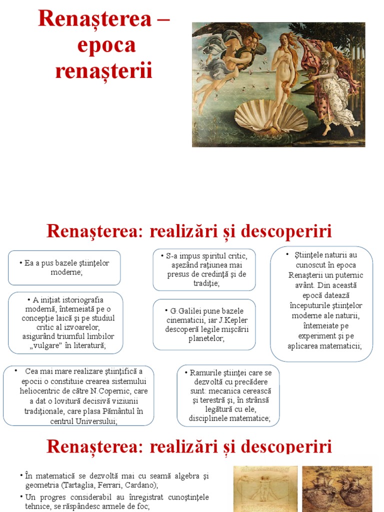 RENASTEREA Epoca Renasterii | PDF