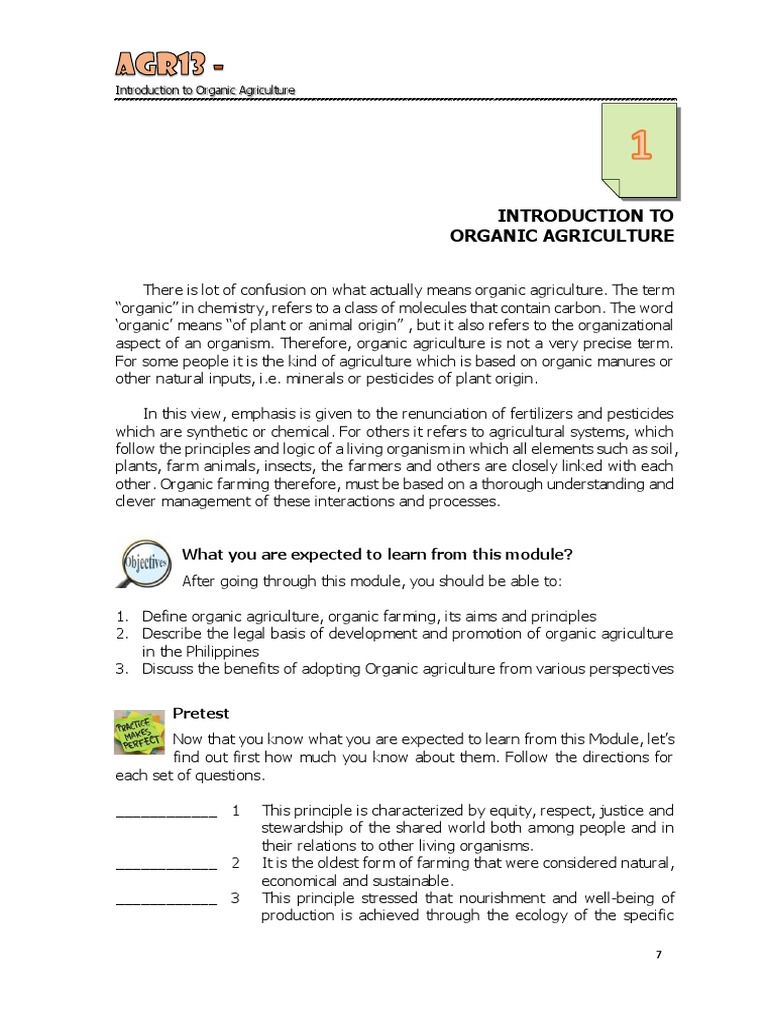 Introduction to Organic Agriculture | PDF | Agriculture | Organic Farming