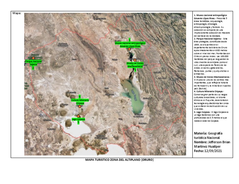 Mapa Turistico Oruro | PDF