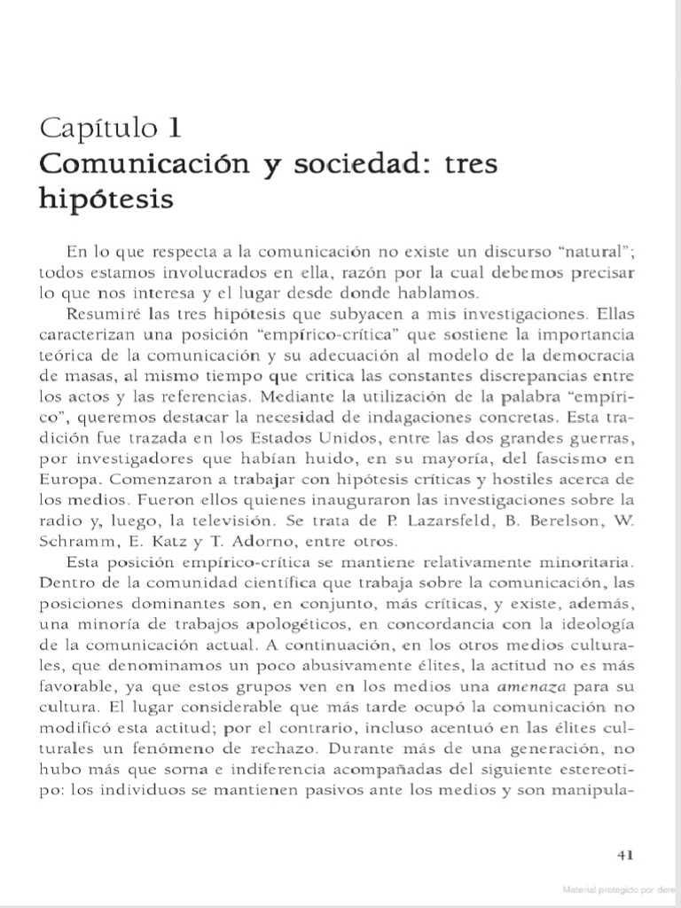 Capitulo Las 3 Hipótesis | PDF