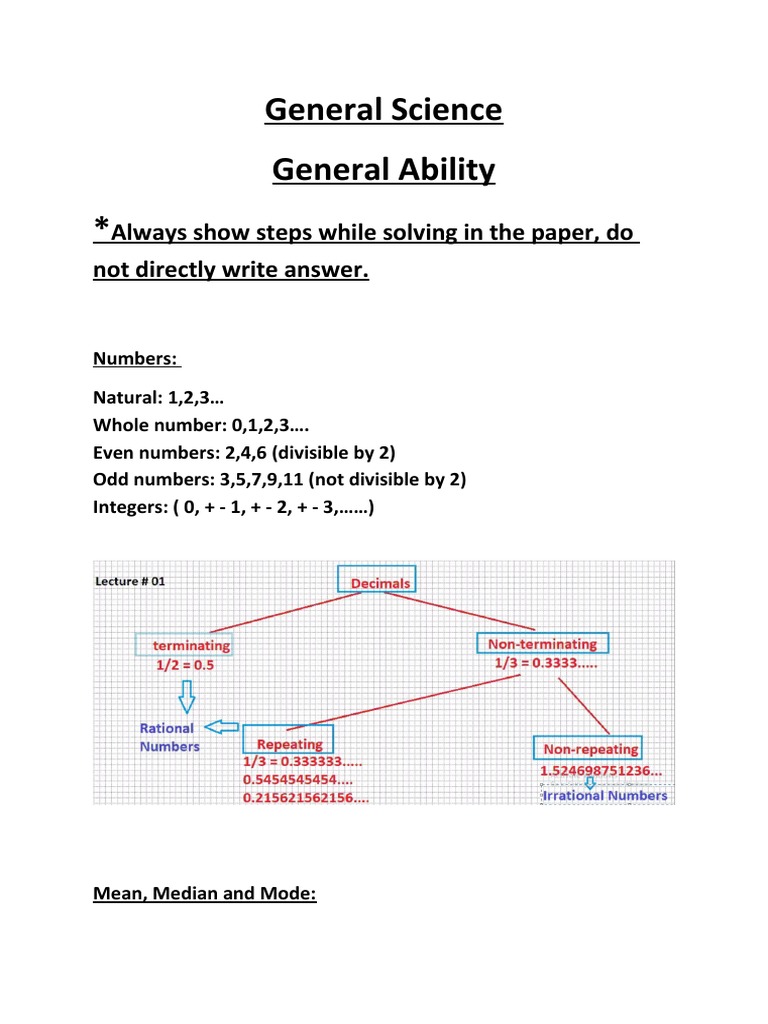 General Science and Ability Css | PDF | Odds | Numbers
