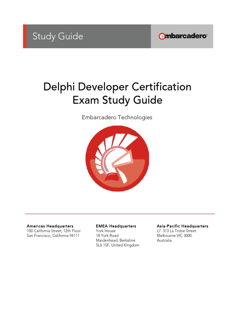 Delphi Developer Certification Study Guide | PDF | Class (Computer ...