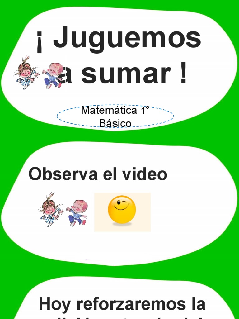 Sumar y Jugar: Matemáticas 1° Básico | PDF