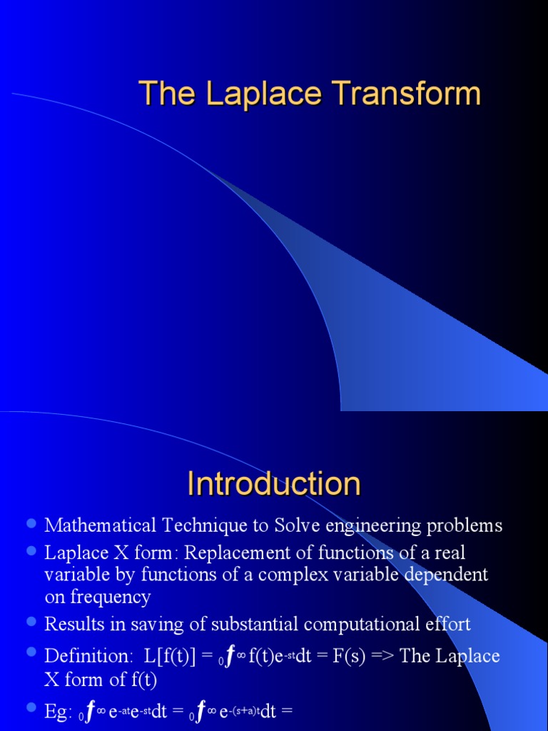 Laplace | PDF | Laplace Transform | Mathematical Analysis
