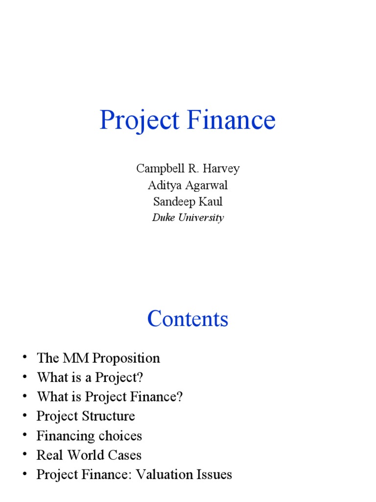 Project Finance Overview & Structure | PDF | Debt | Option (Finance)