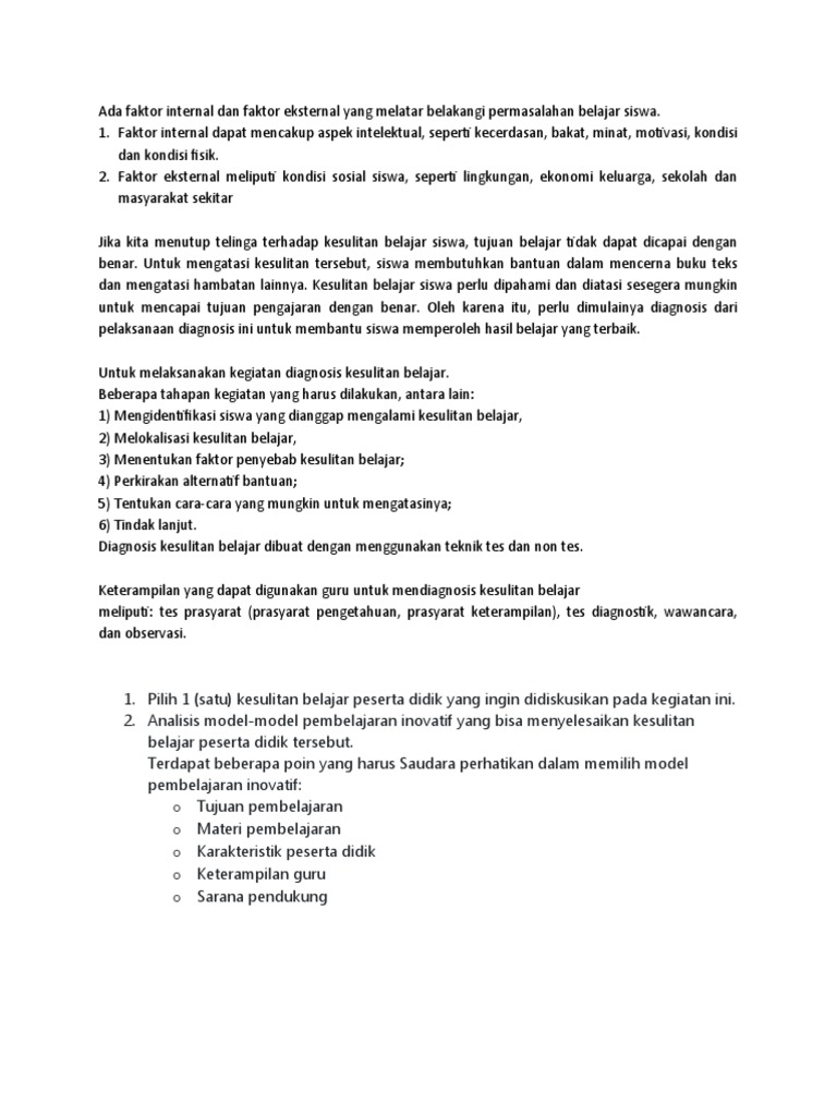 Ada Faktor Internal Dan Faktor Eksternal Yang Melatar Belakangi ...