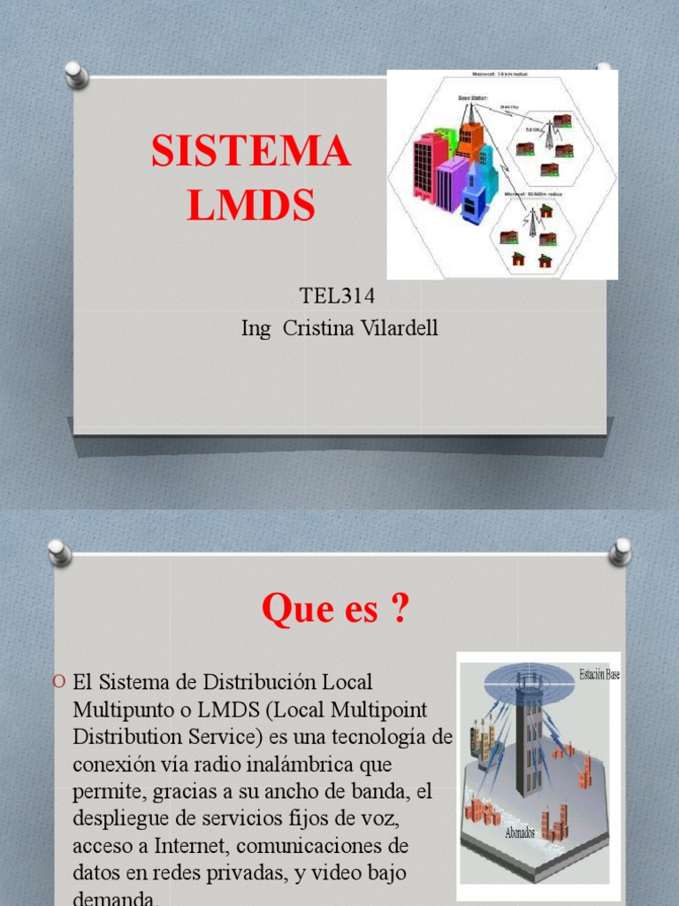 Sistema Lmds | PDF | Ingeniería en telecomunicaciones | Telecomunicaciones