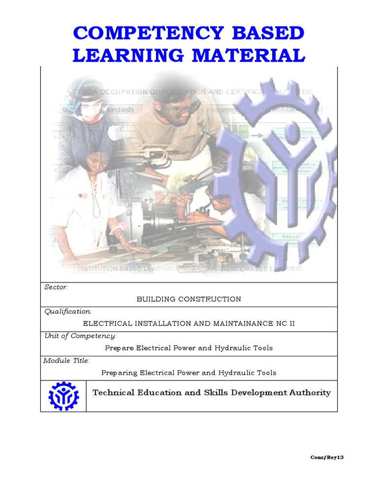 CBLM Competency Elect Install and Maint NC II | PDF | Grinding (Abrasive Cutting) | Drill
