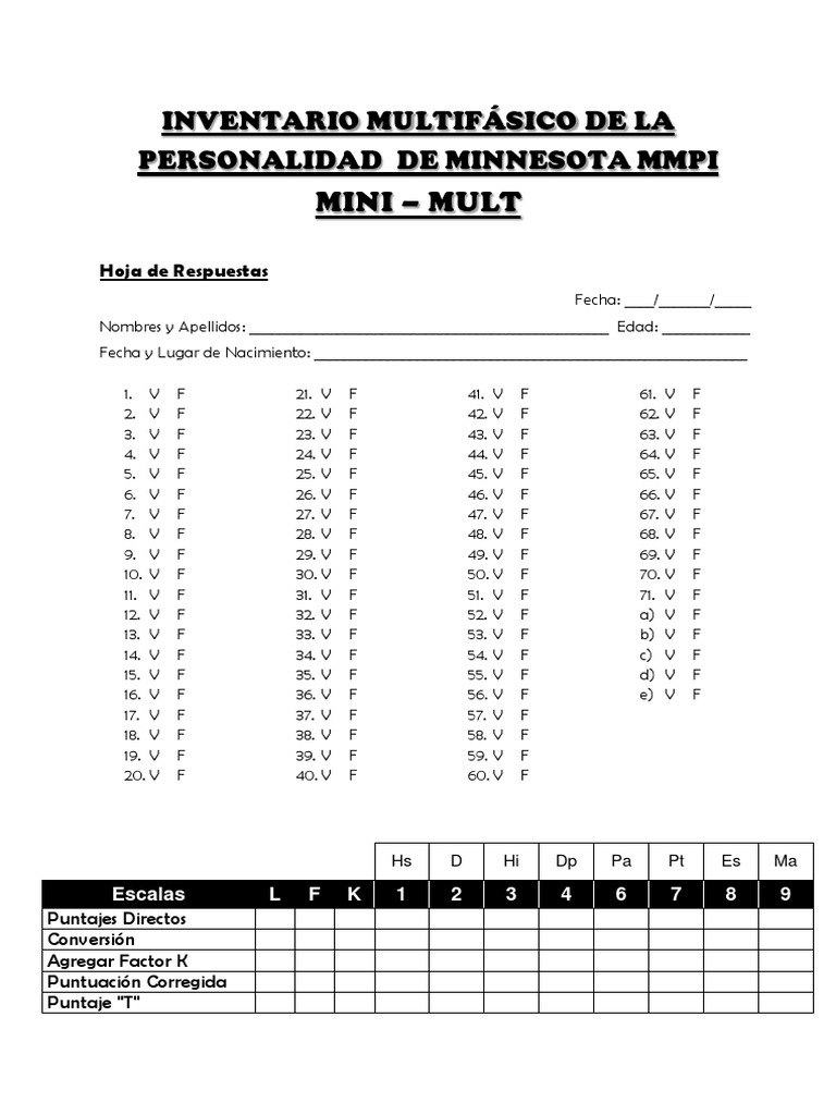 4 B Mini Mult Cuestionario | PDF