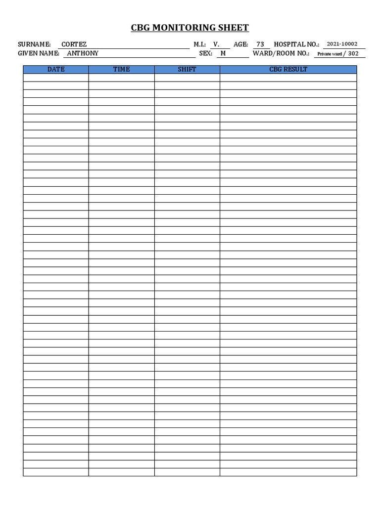 Form 11 CBG Monitoring Sheet | PDF