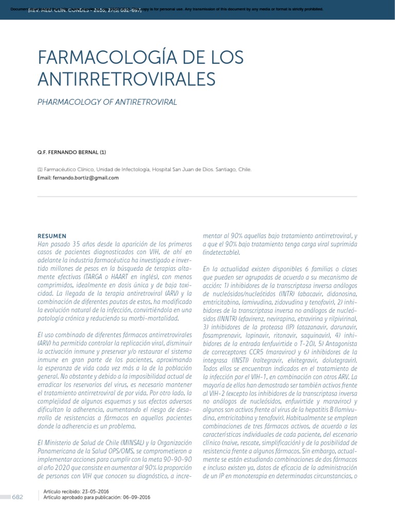 TARGA Farmacologia | PDF | Manejo del VIH / SIDA | Tratamientos médicos