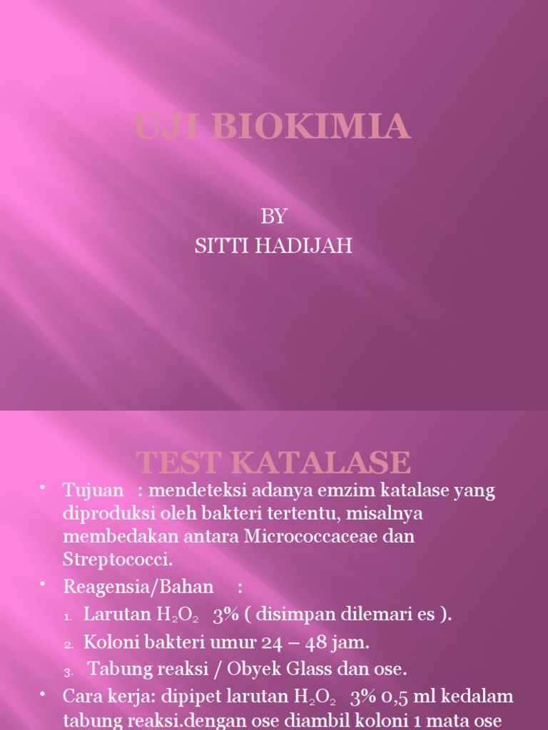 UJI BIOKIMIA-kuliah 4 | PDF