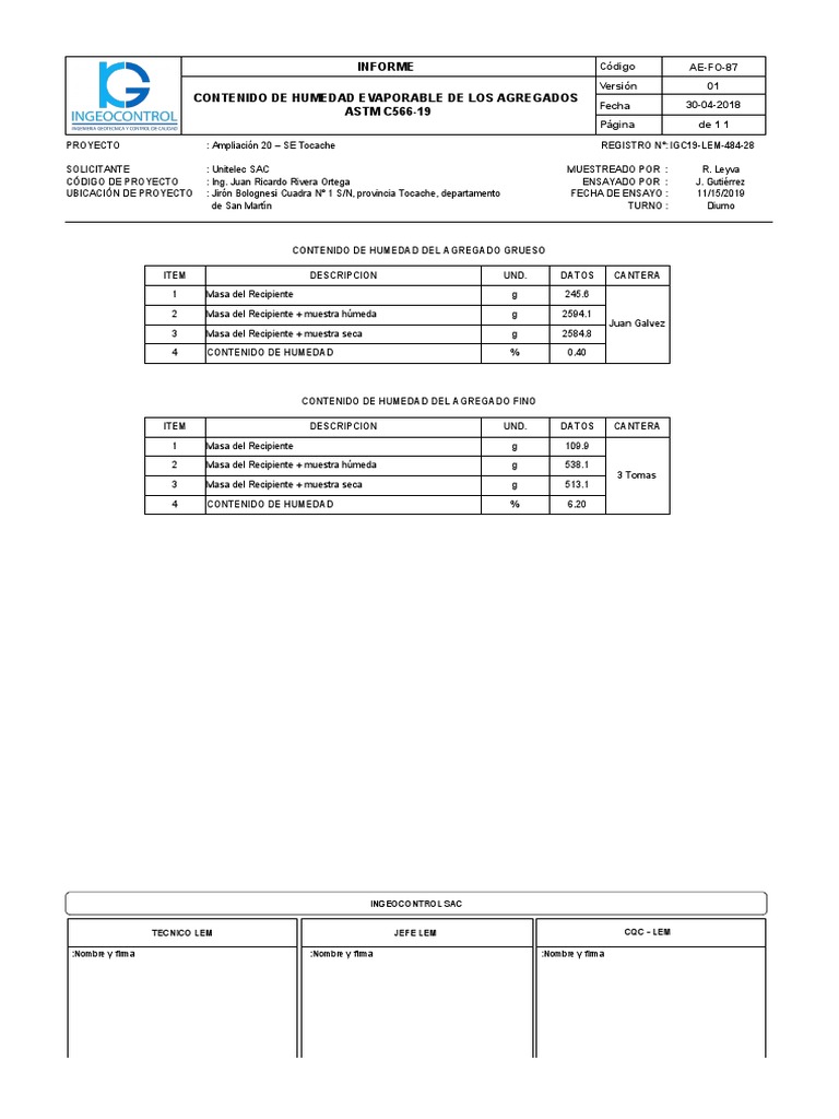 3.3 C566-19 Formato de Ensayo | PDF