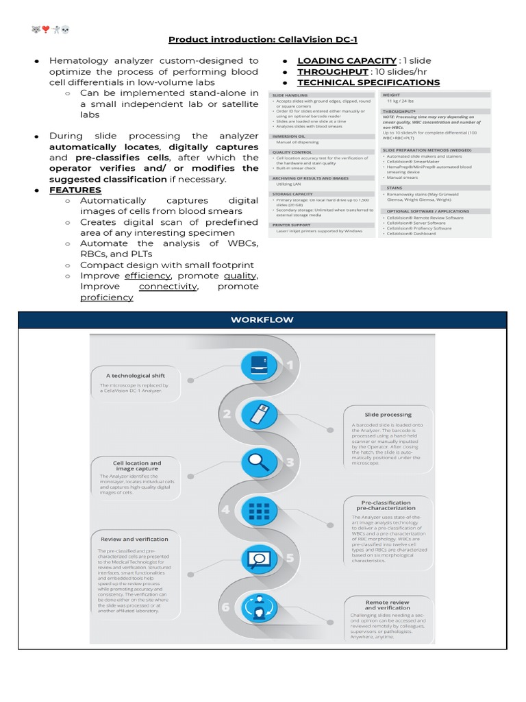 Product Introduction: Cellavision Dc-1 Loading Capacity: 1 Slide ...