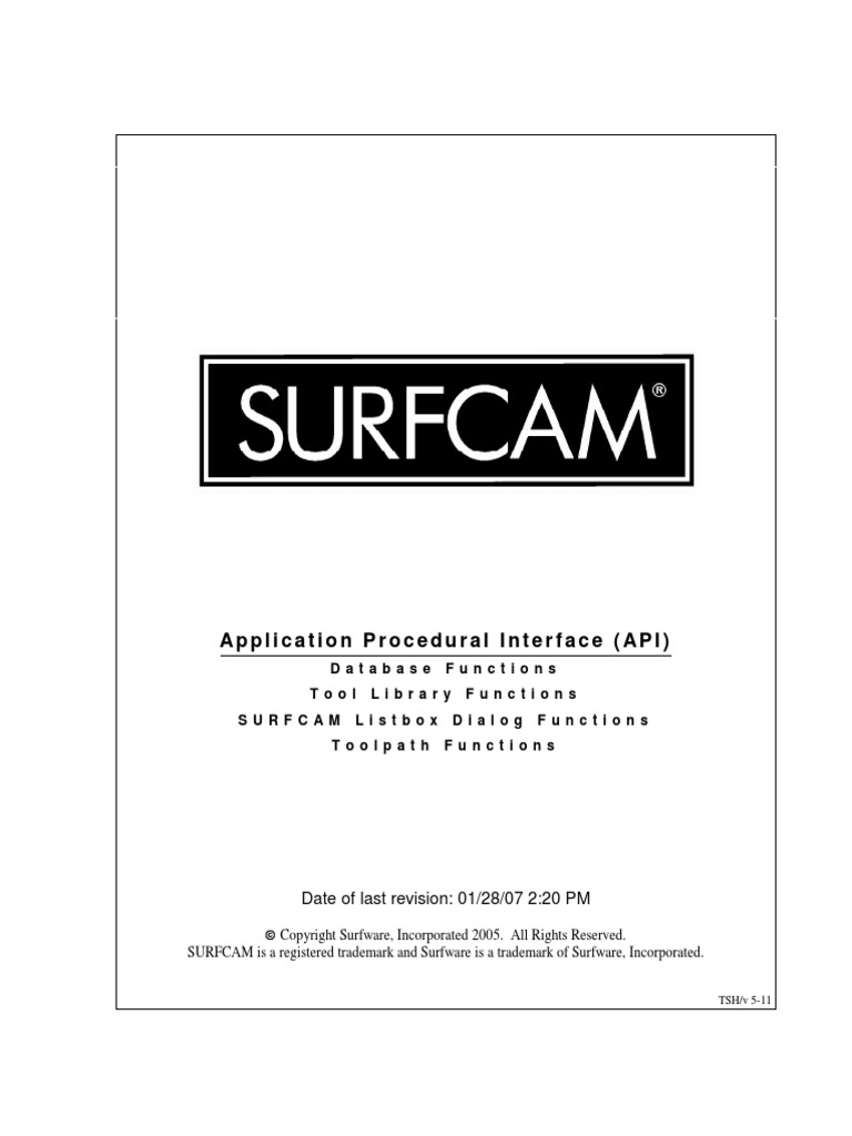 Surfcam 2005 API | PDF | Curve | Software