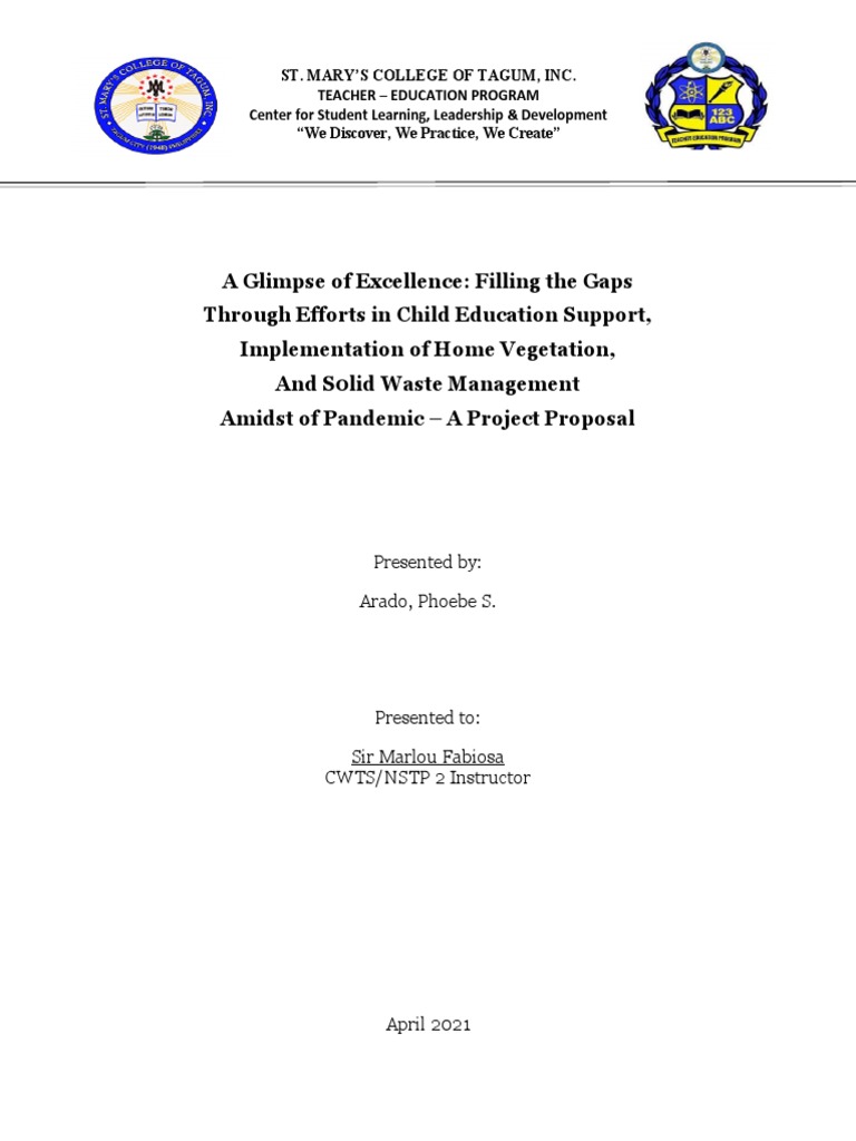 CWTS Project Proposal | PDF | Waste | Municipal Solid Waste