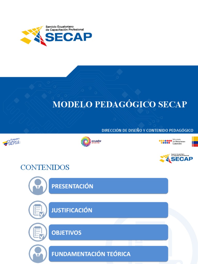 Modelo Pedagoogico SECAP - Presentacion | PDF | Aprendizaje | Evaluación