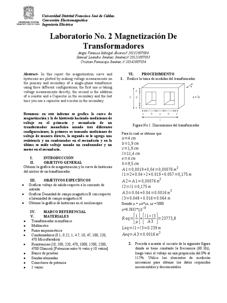 Lab 2 Descargar Gratis Pdf Corriente Eléctrica Transformador