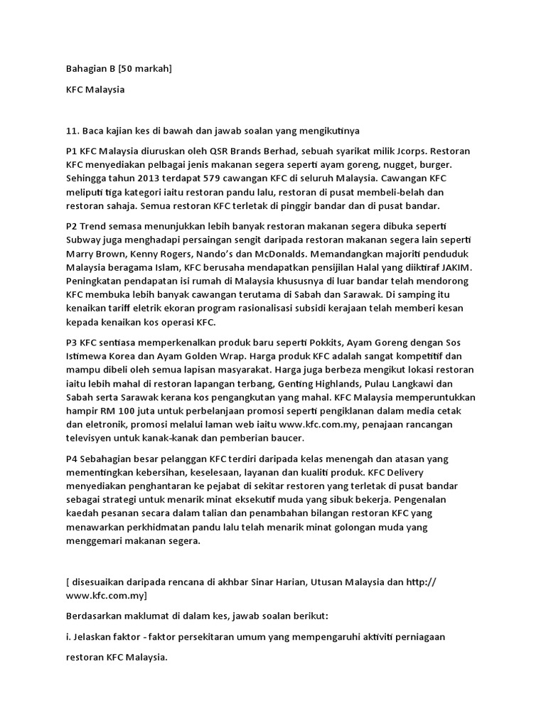Perniagaan Kajian Kes | PDF