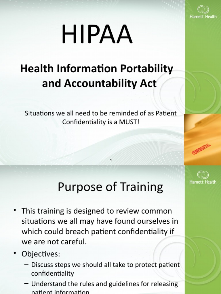 HIPPA Orientation | PDF | Health Insurance Portability And ...